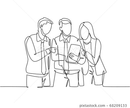 Group Of People Talking Drawing