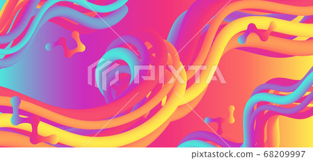 Fluid rainbow wave flow modern design party - Stock Illustration ...