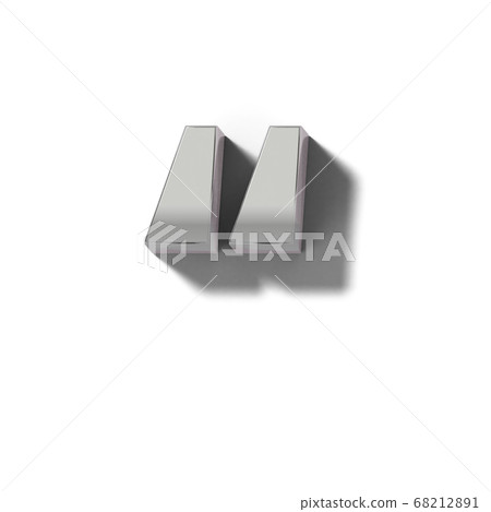 Realistic silver block letters - Stock Illustration [68212891] - PIXTA