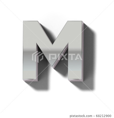 Realistic silver block letters - Stock Illustration [68212900] - PIXTA