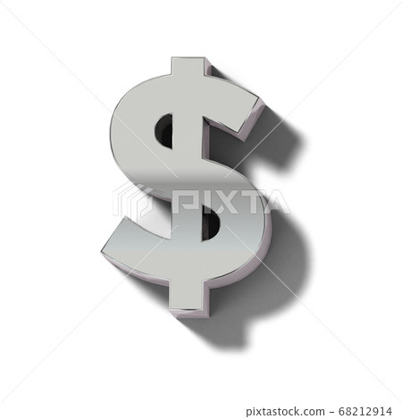 Realistic silver block letters - Stock Illustration [68212914] - PIXTA