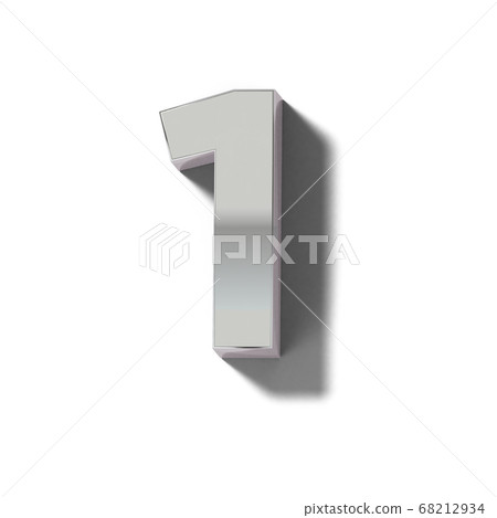 Realistic silver block letters - Stock Illustration [68212934] - PIXTA