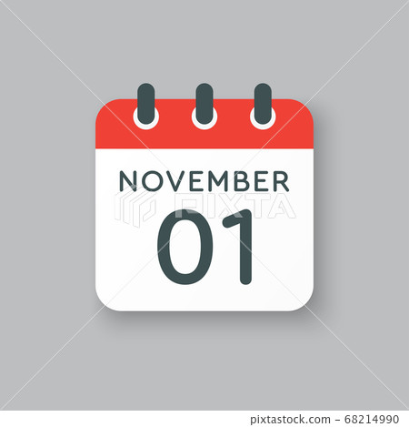 Calendar icon day 1 November, template icon day - Stock Illustration ...