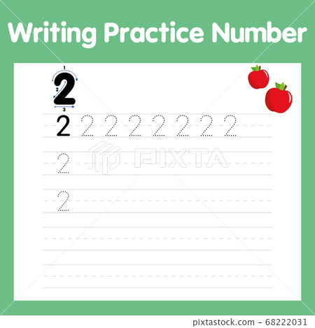 Writing practice number two - Stock Illustration [68222031] - PIXTA