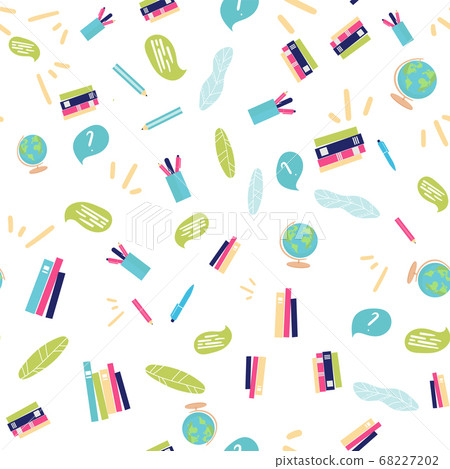 Back to school - seamless pattern background... - Stock Illustration ...