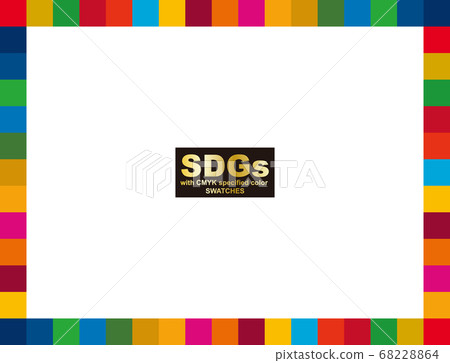 SDGs CMYK designated color background/frame 2 - Stock Illustration ...