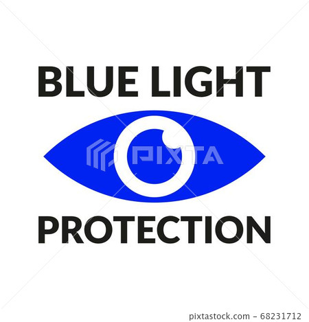 Blue light protection eye icon symbol - Stock Illustration [68231712 ...