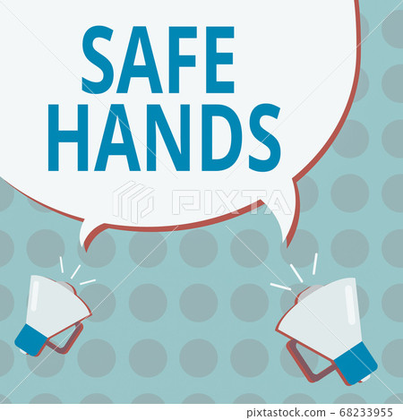 Conceptual hand writing showing Safe Hands - Stock Illustration ...