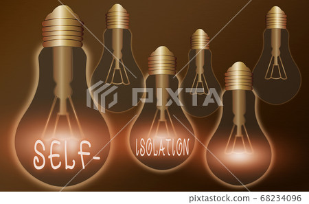 Writing note showing Self Isolation. Business - Stock Illustration ...