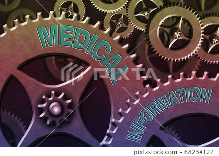 Handwriting text Medical Information. Concept - Stock Illustration ...