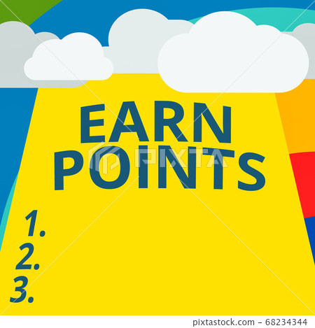 Text sign showing Earn Points. Conceptual photo - Stock Illustration ...