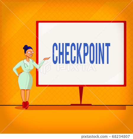 Handwriting text Checkpoint. Concept meaning - Stock Illustration ...