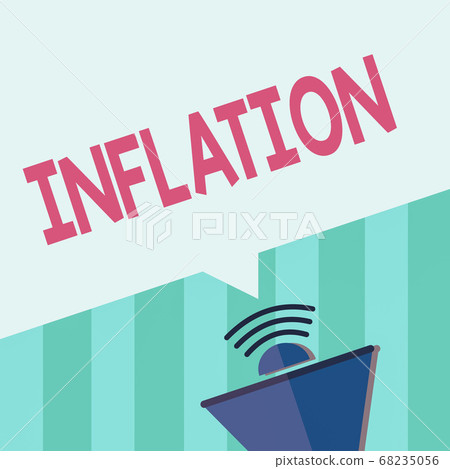 Word writing text Inflation. Business concept for - Stock Illustration ...