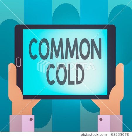 Handwriting text writing Common Cold. Concept - Stock Illustration ...