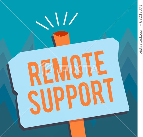 Conceptual hand writing showing Remote Support - Stock Illustration ...