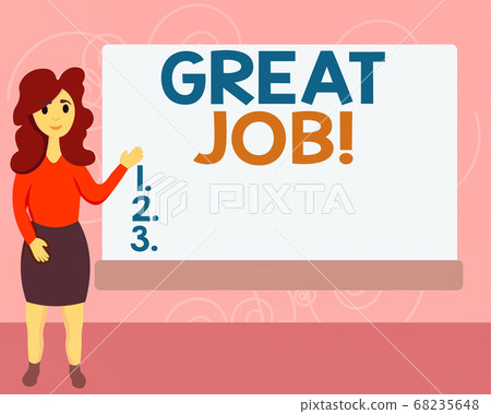 Conceptual hand writing showing Great Job - Stock Illustration ...