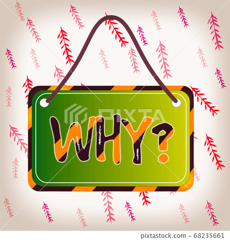 Handwriting text writing Why question. Concept - Stock Illustration ...