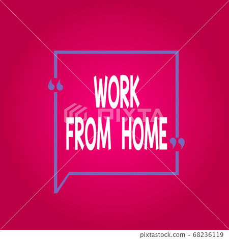 Handwriting text writing Work From Home. Concept - Stock Illustration ...