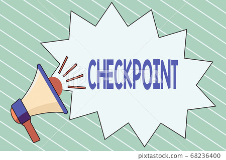Writing note showing Checkpoint. Business photo - Stock Illustration ...