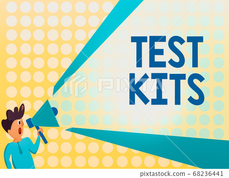 Handwriting text Test Kits. Concept meaning tools - Stock Illustration ...