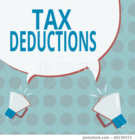 Conceptual hand writing showing Tax Deductions - Stock Illustration ...