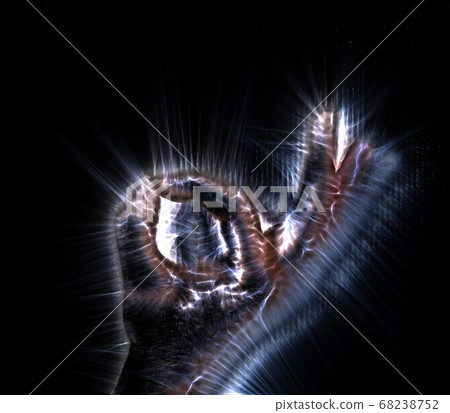 3D-Illustration of a glowing human female hand - Stock Illustration ...