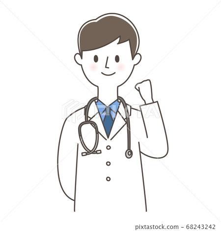 Young male doctor posing guts - Stock Illustration [68243242] - PIXTA