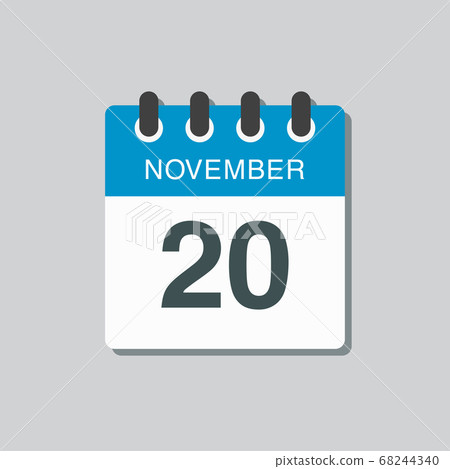 Calendar icon day 20 November, template icon day - Stock Illustration ...