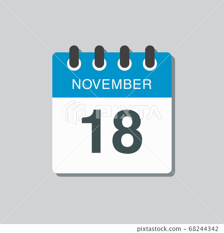 Calendar icon day 18 November, template icon day - Stock Illustration ...