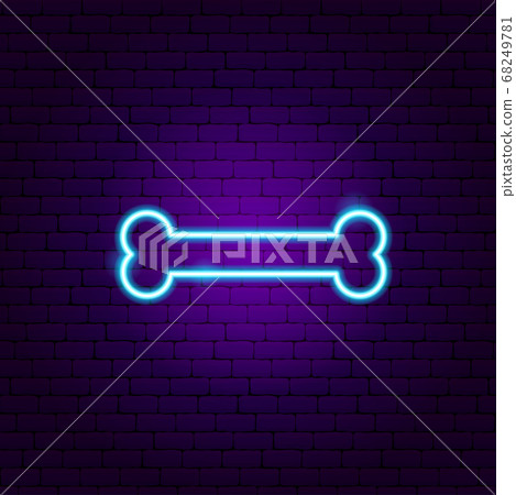 Dog Bone Neon Sign - Stock Illustration [68249781] - PIXTA