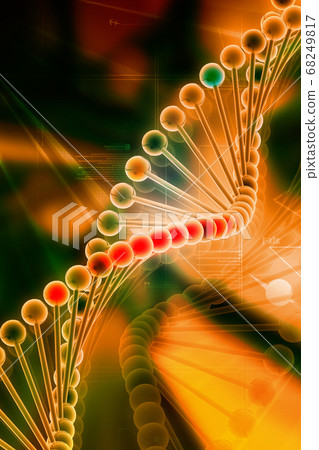 3d dna in color background - Stock Illustration [68249817] - PIXTA