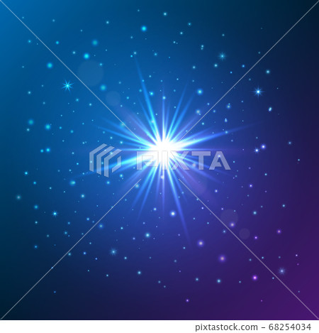 Shining star. Glow light effect. Vector - Stock Illustration [68254034] - PIXTA