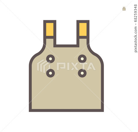 Fireproof cloth for hot work vector icon design on - Stock Illustration ...