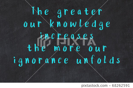 Black chalkboard with wise inscription on it - Stock Illustration ...