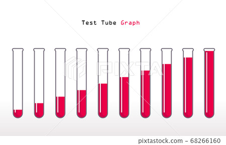 Graphic of graph with test tube as motif - Stock Illustration [68266160 ...