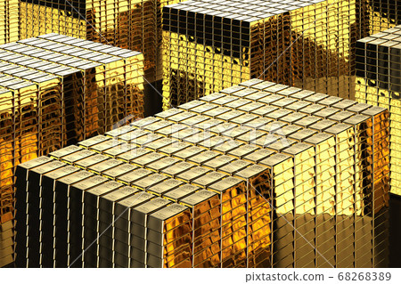 heap of gold bullion - Stock Illustration [68268389] - PIXTA