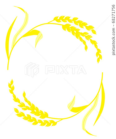 Oval rice frame - Stock Illustration [68271756] - PIXTA