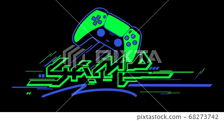 Flat Design Controller And Word Game Abstract-插圖素材 [68273742] - PIXTA圖庫