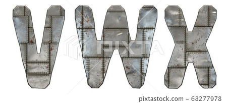 Set of capital letters V, W, X made of... - Stock Illustration ...