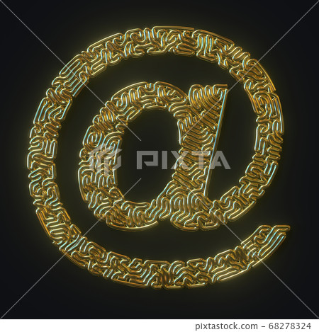 High resolution commercial at symbol formed of... - Stock Illustration ...