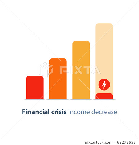 Income_decrease_2.eps-插圖素材 [68278655] - PIXTA圖庫