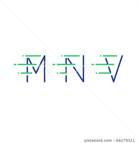 Letters_line_MNV_1.eps - Stock Illustration [68279321] - PIXTA