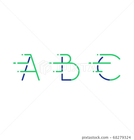 Letters_line_abc_1.eps - Stock Illustration [68279324] - PIXTA