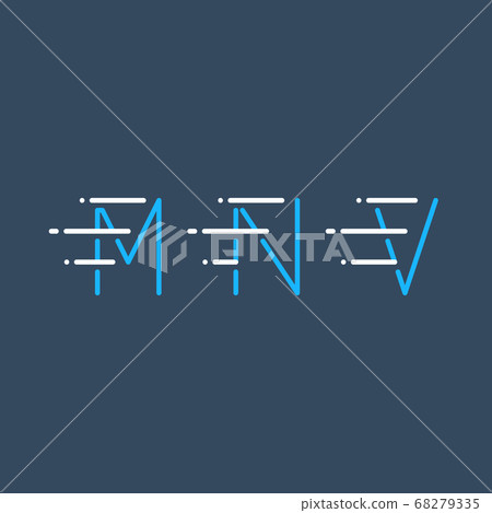 Letters_line_MNV_3.eps - Stock Illustration [68279335] - PIXTA