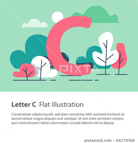 Letter_C_alphabet_set_1.eps - Stock Illustration [68279366] - PIXTA