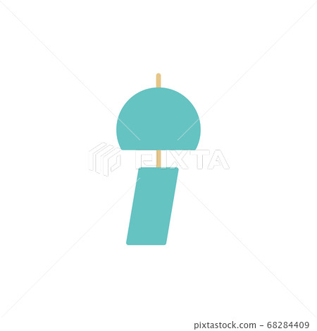 Japanese style flat design icon [wind bell] - Stock Illustration ...