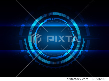 Abstract vector technology circle design concept - Stock Illustration ...
