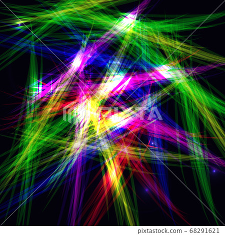Abstract Rainbow Lines on Dark Background.... - Stock Illustration ...