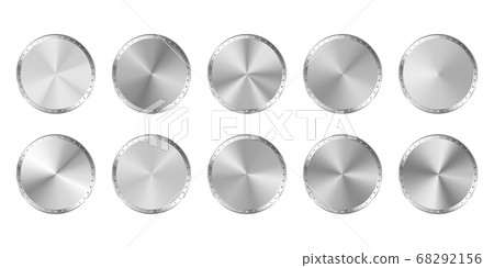Blank letterless silver label set - Stock Illustration [68292156] - PIXTA