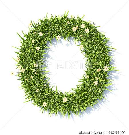 Grass font Letter O 3D - Stock Illustration [68293401] - PIXTA